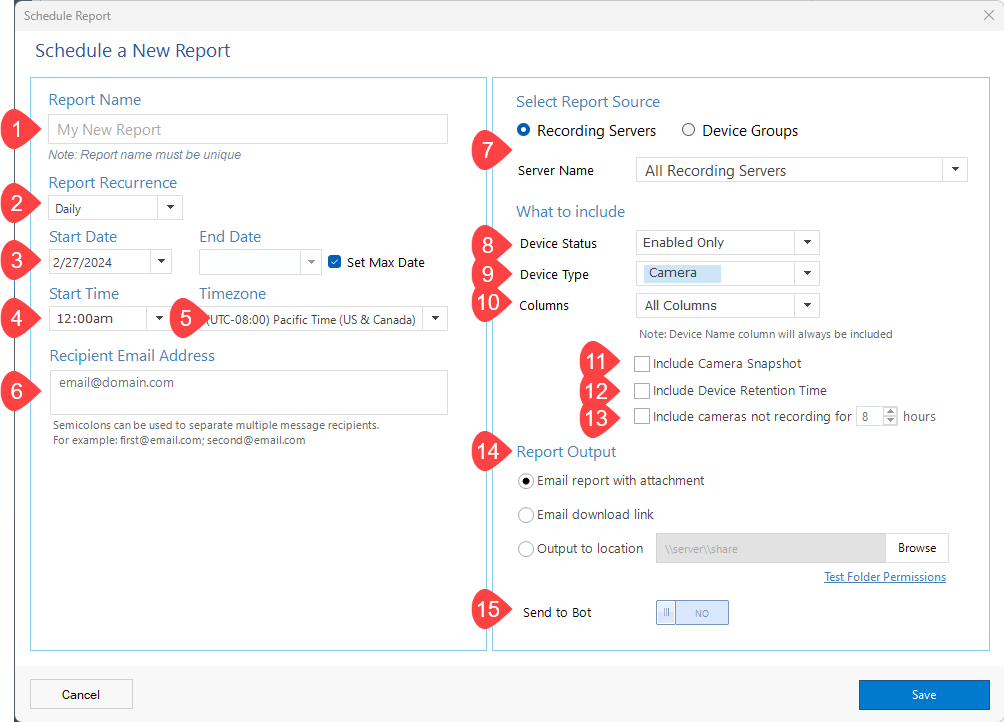Setting up scheduled reports – The Boring Lab